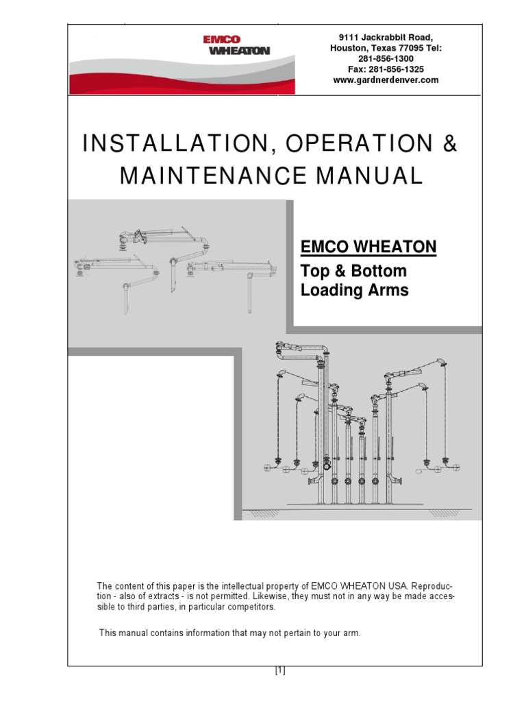EMCO Wheaton Loading Arm Manual | PDF | Valve | Pipe (Fluid Conveyance)