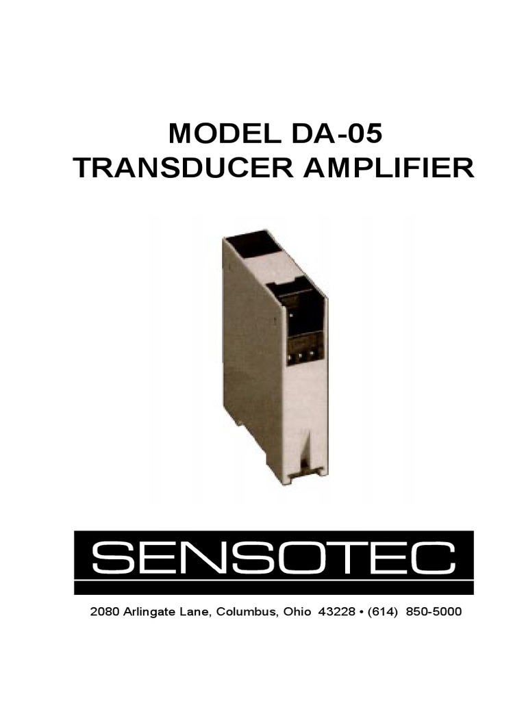Transducer Amplifier Guide | PDF