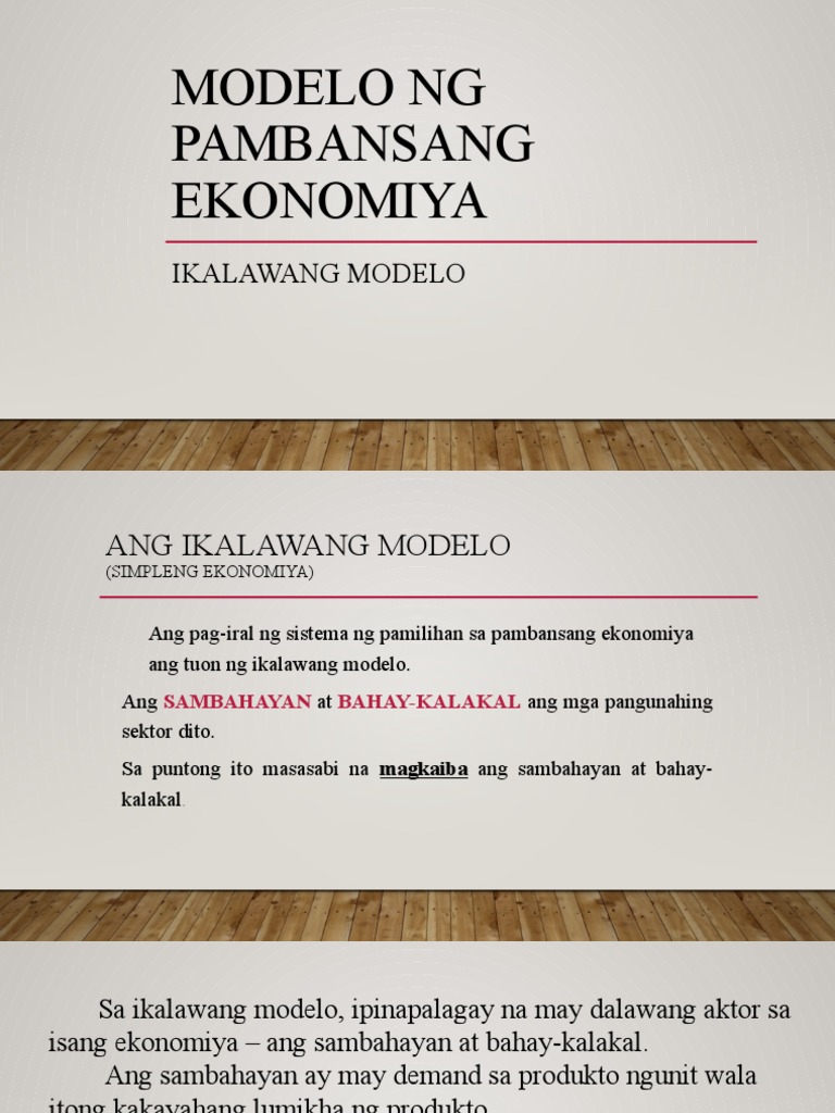 Modelo NG Pambansang Ekonomiya | PDF
