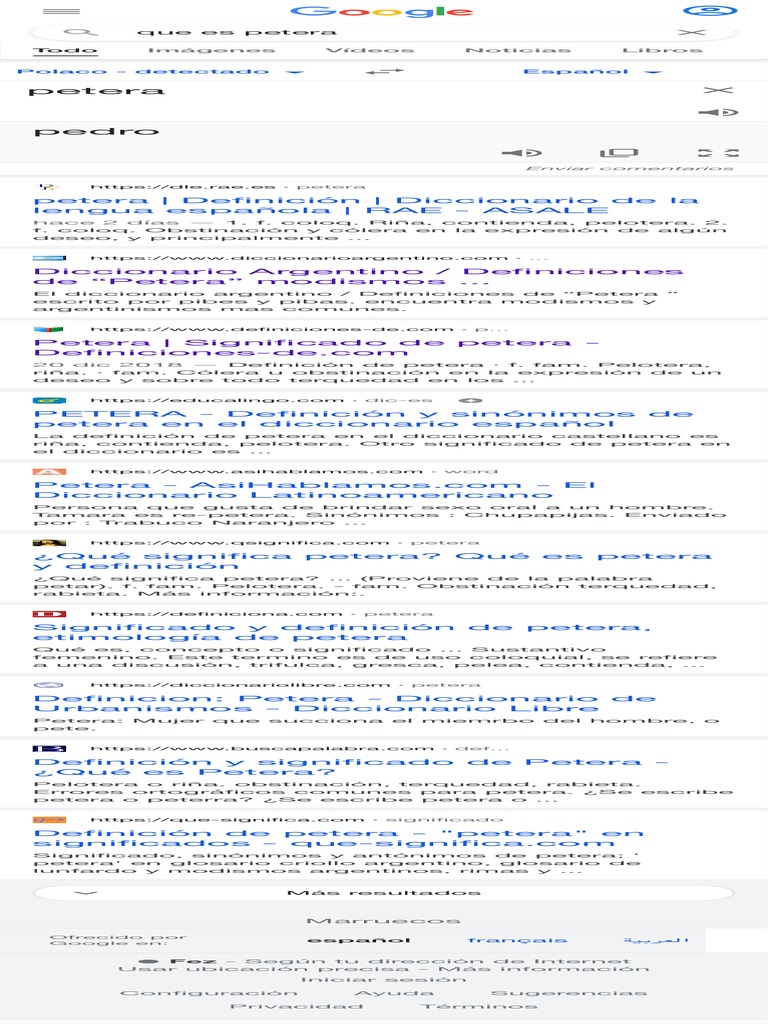Que Es Petera - Buscar Con Google | PDF | Diccionario | Lengua española