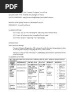 Session Plan: Hilot (Wellness Massage) NC II | PDF | Educational Assessment | Education Theory