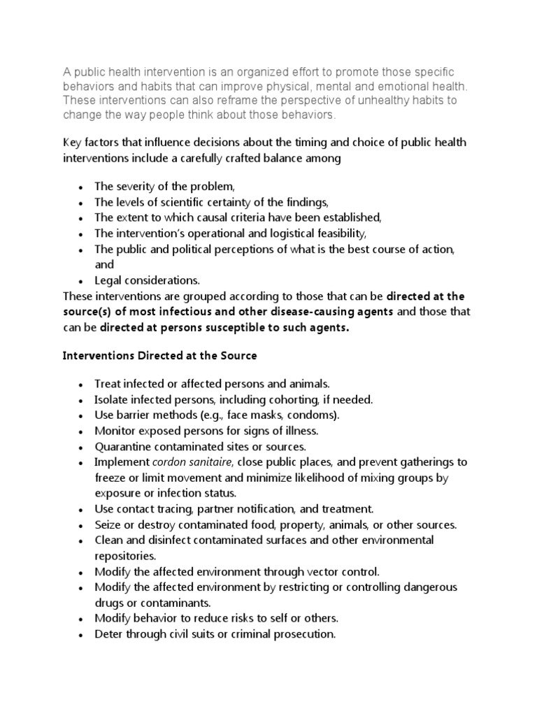 Public Health Strategies Guide | PDF | Public Health | Epidemiology