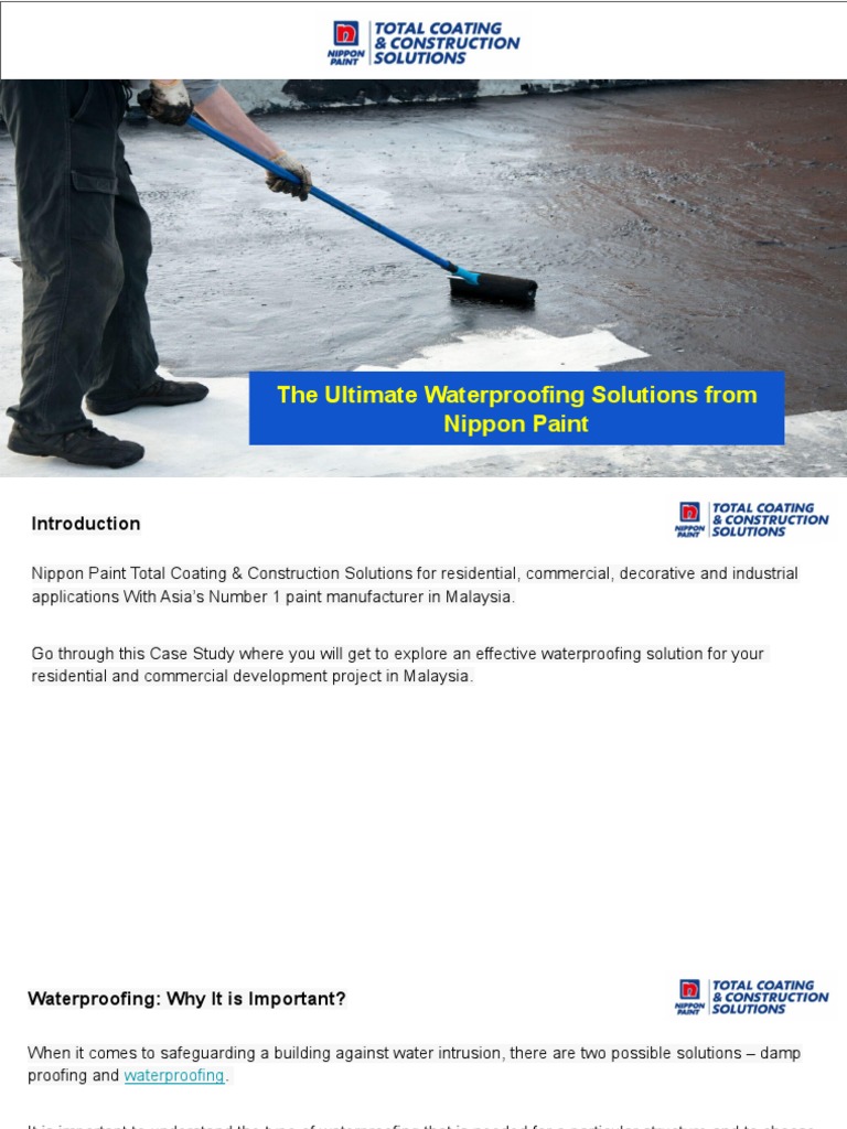 The Ultimate Guide To Waterproofing Solutions | PDF | Water | Paint