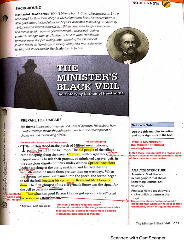 The Minister's Black Veil PDF With Annotation | PDF | Veil