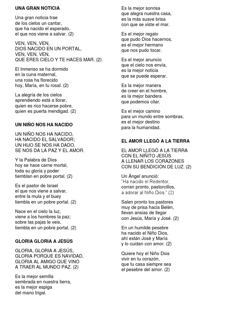 Cantos (Misa de Navidad) | PDF Cantos (Misa de Navidad) | PDF