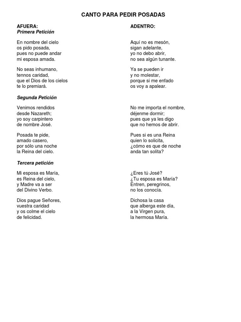 Canto para Las Posadas | PDF | María, madre de Jesús