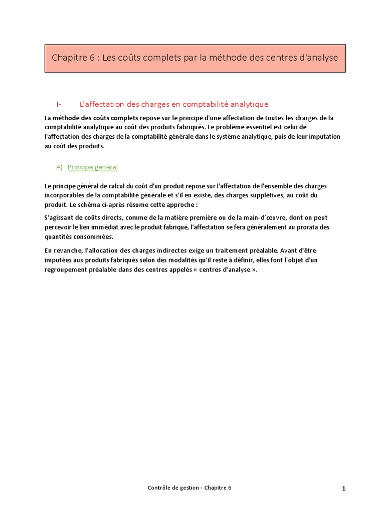 Coûts complets en contrôle de gestion | PDF | Économie | Business