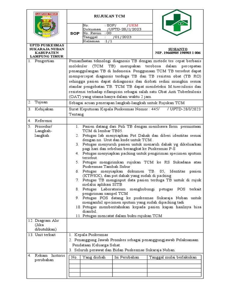 SOP Rujukan TCM | PDF | Pengembangan Diri | Kesehatan Holistik