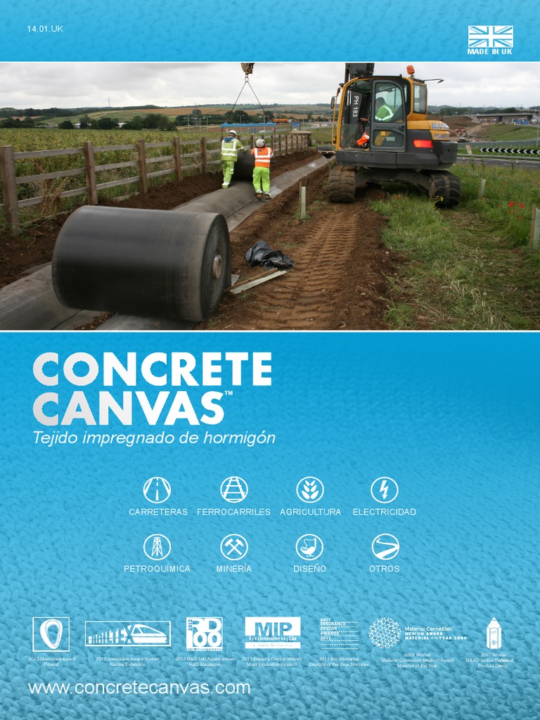 Concrete Canvas | PDF | Hormigón | Revestimiento