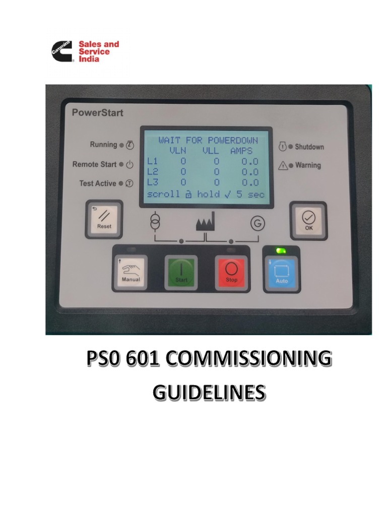 PS0601 Commissioning Guidelines | PDF | Electric Generator | Switch