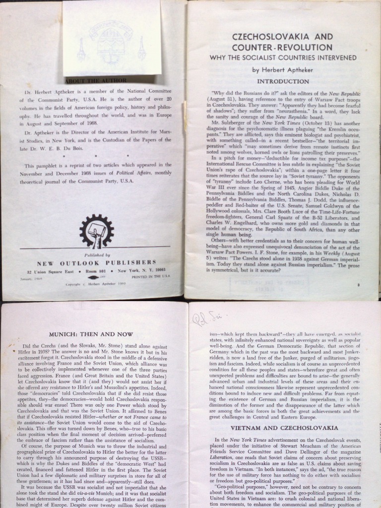 Aptheker Czechoslovakia | PDF