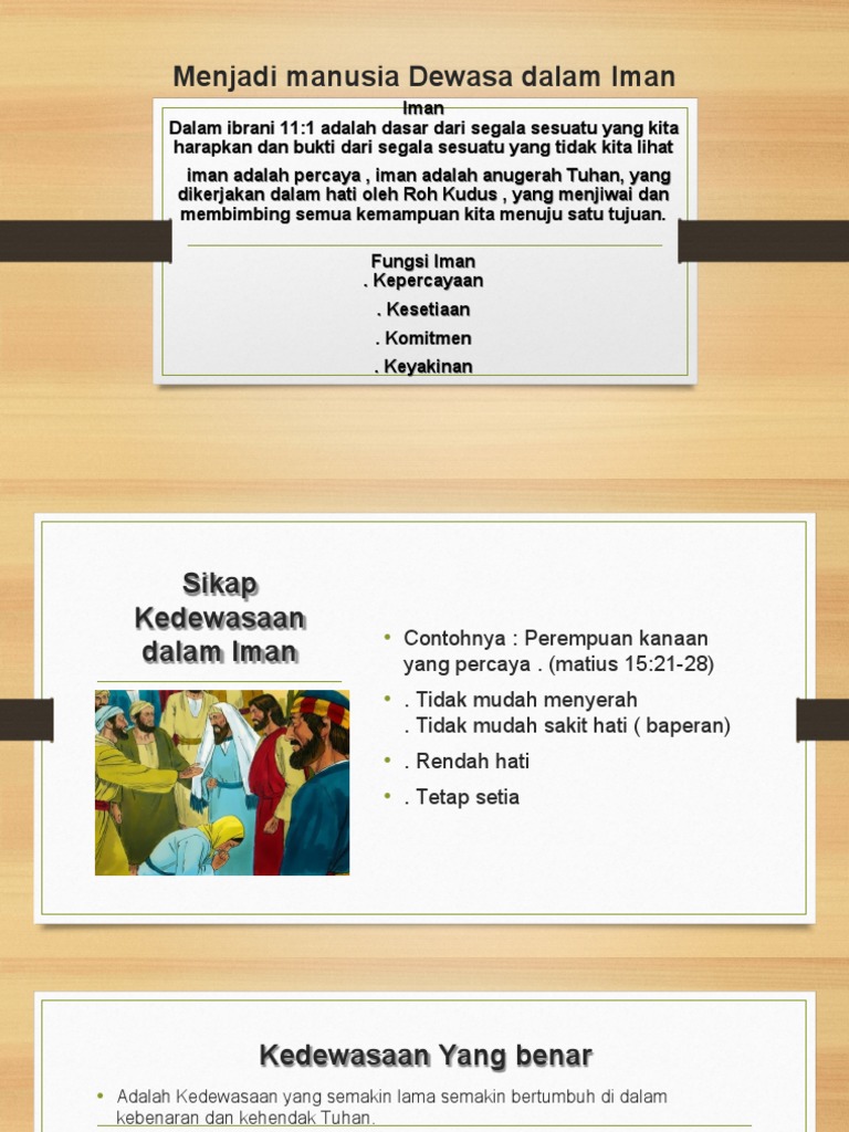 Menjadi Manusia Dewasa Dalam Iman | PDF