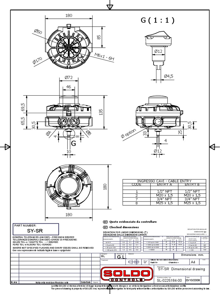 SOLDO SY SR - Dimensional - Drawing | PDF | Metalworking