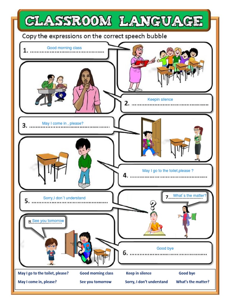 Classroom Language 1 | PDF