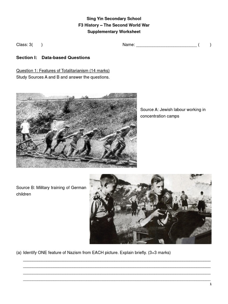 F3 Worksheet (WWII) | PDF | Benito Mussolini | Fascism