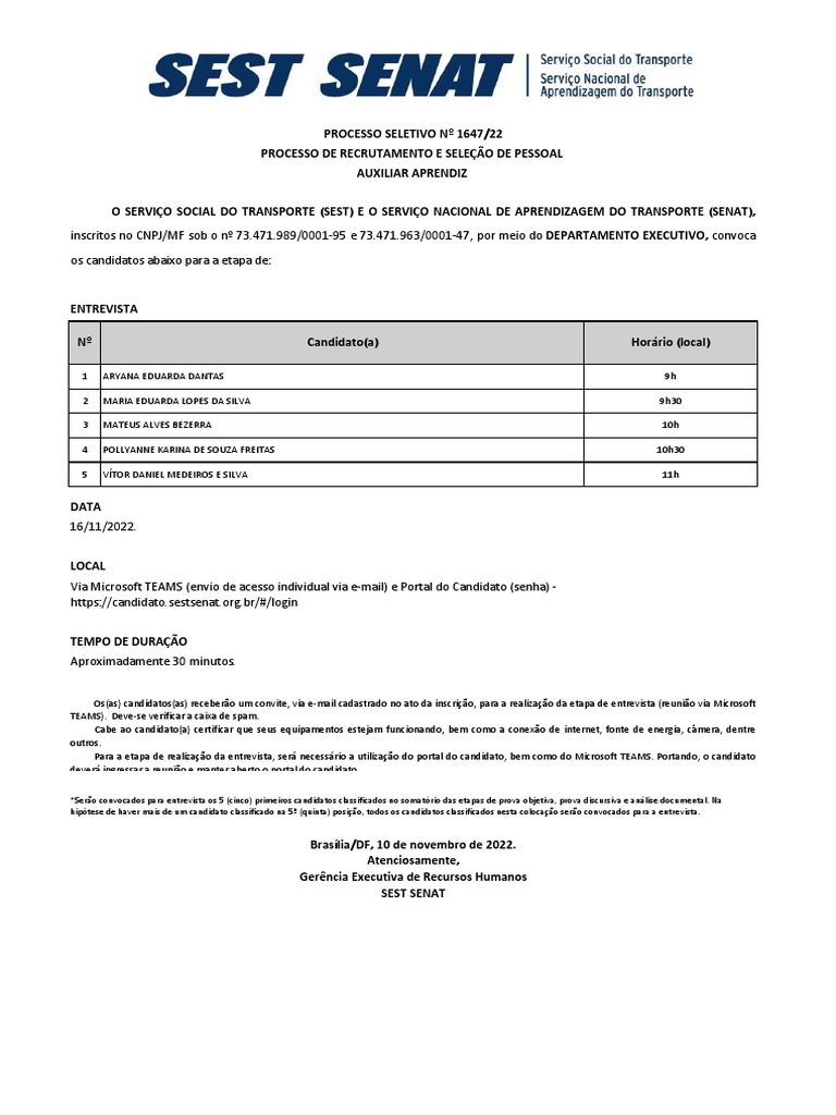 Vagas Campus Recife | PDF