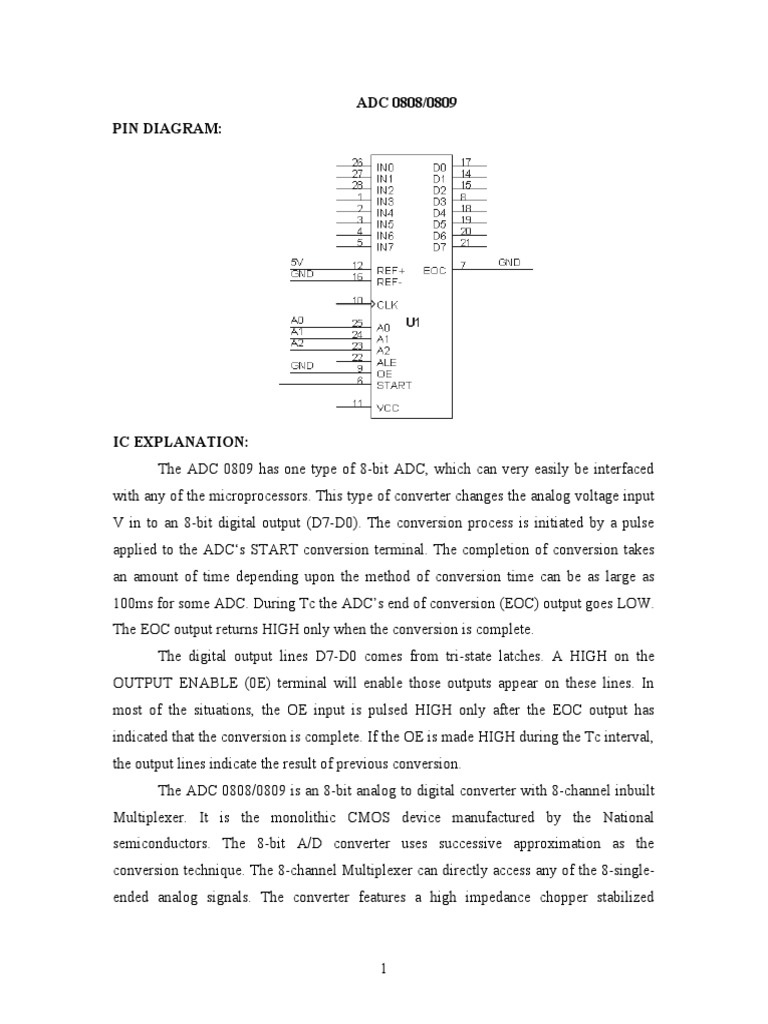 Adc 0808 | Download Free PDF | Analog To Digital Converter | Sampling ...