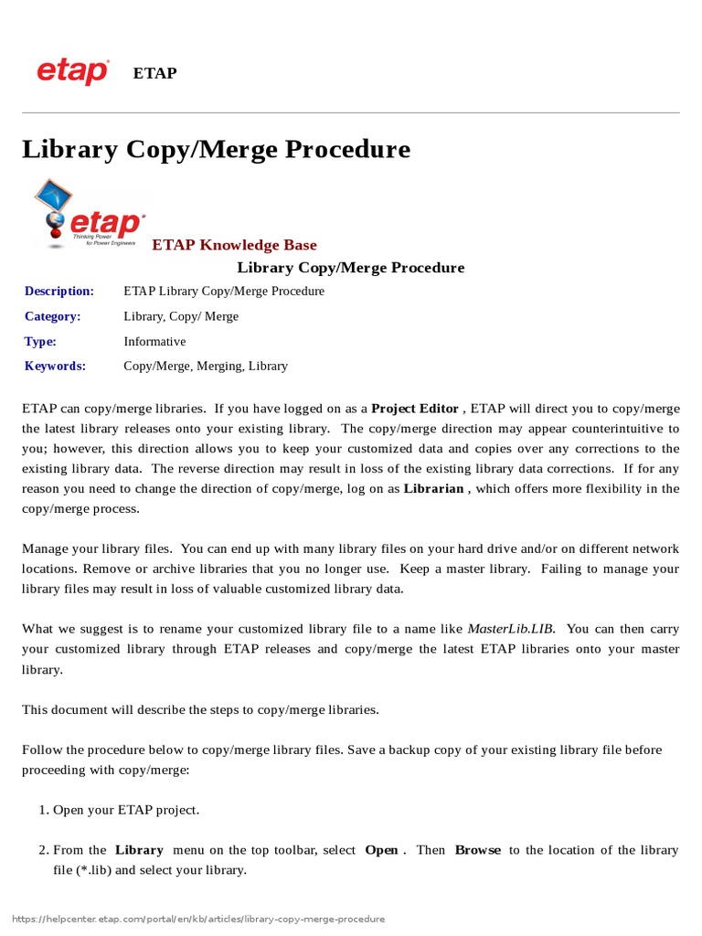Library Copy Merge Procedure | PDF | Libraries | Button (Computing)
