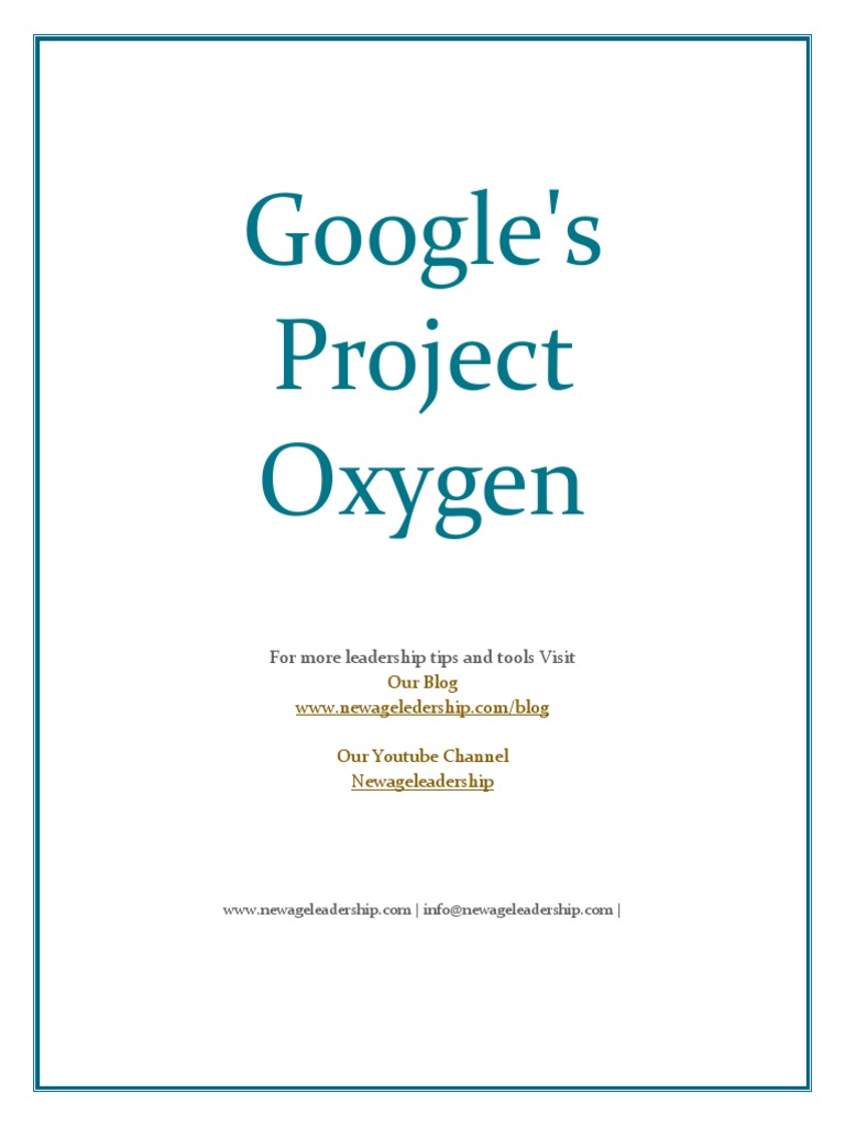 Project Oxygen | PDF | Leadership | Emotional Intelligence