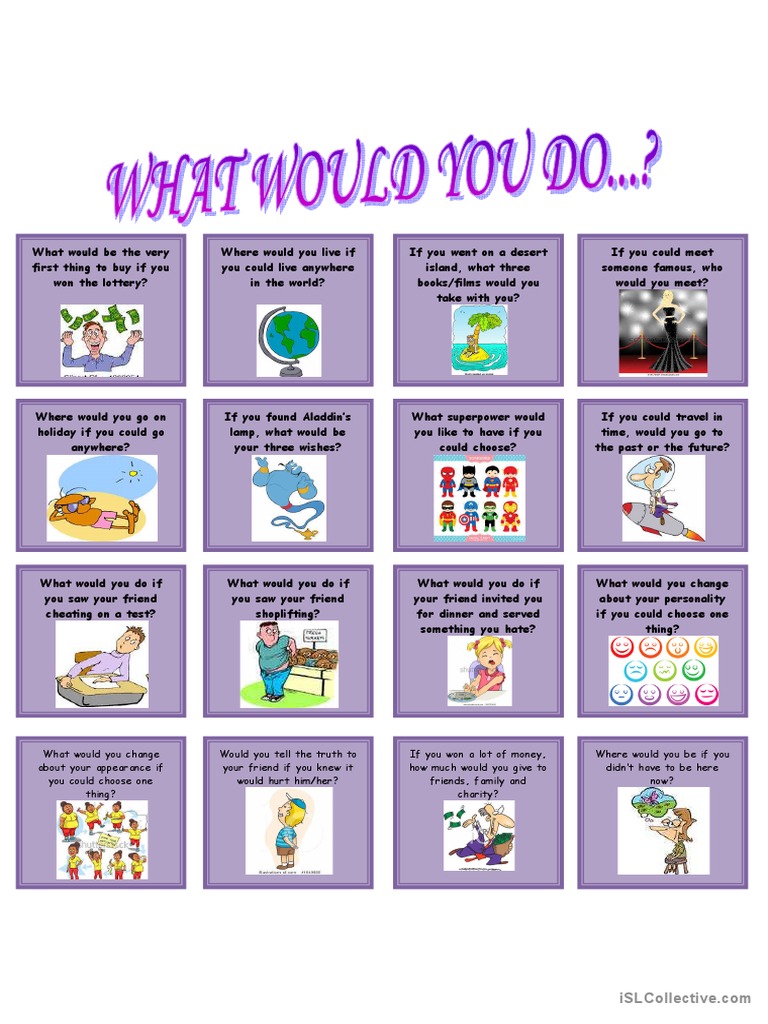 What Would You Do... - (Speaking Cards) | PDF
