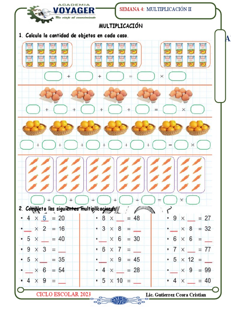 MULTIPLICACION | PDF | Métodos y materiales de enseñanza