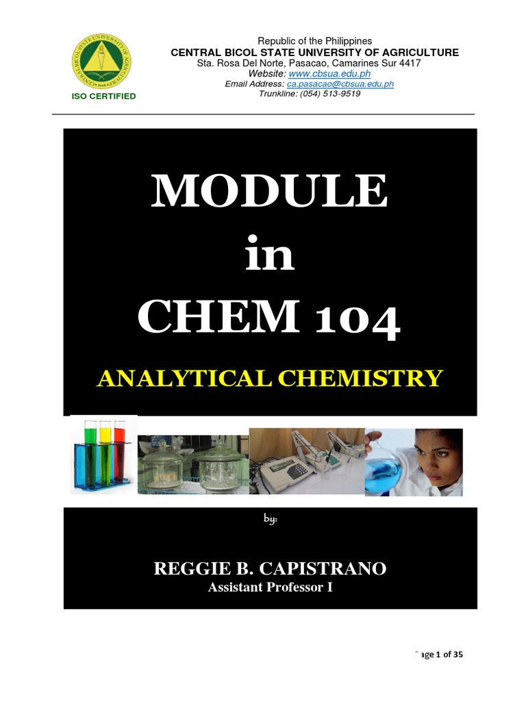 CHEM 104 Week 1 3 | PDF | Analytical Chemistry | Significant Figures