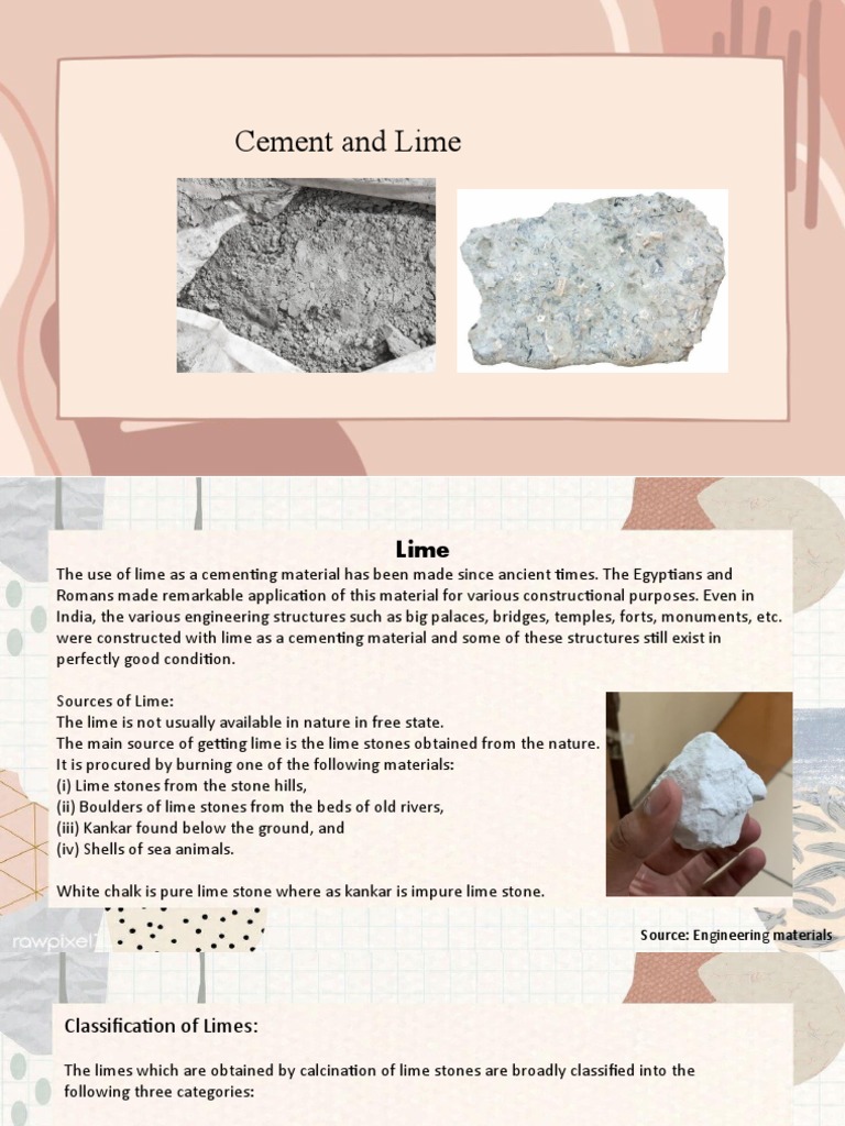 Cement and Lime | PDF | Lime (Material) | Cement