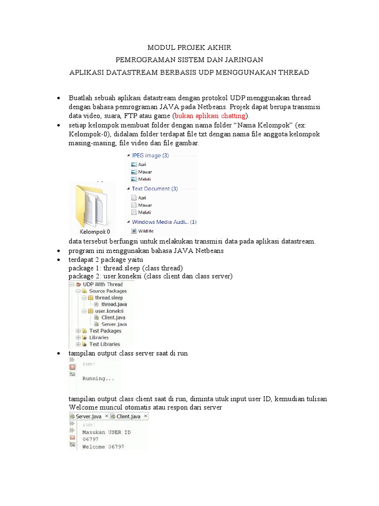 Projek Akhir Pemrograman Sistem Dan Jaringan | PDF | Teknologi & Rekayasa