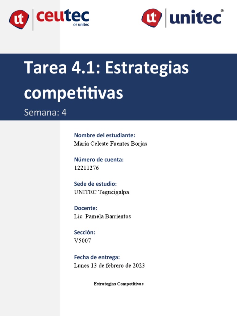 Tarea 4.1 Admin | Descargar gratis PDF | café | Ventaja competitiva