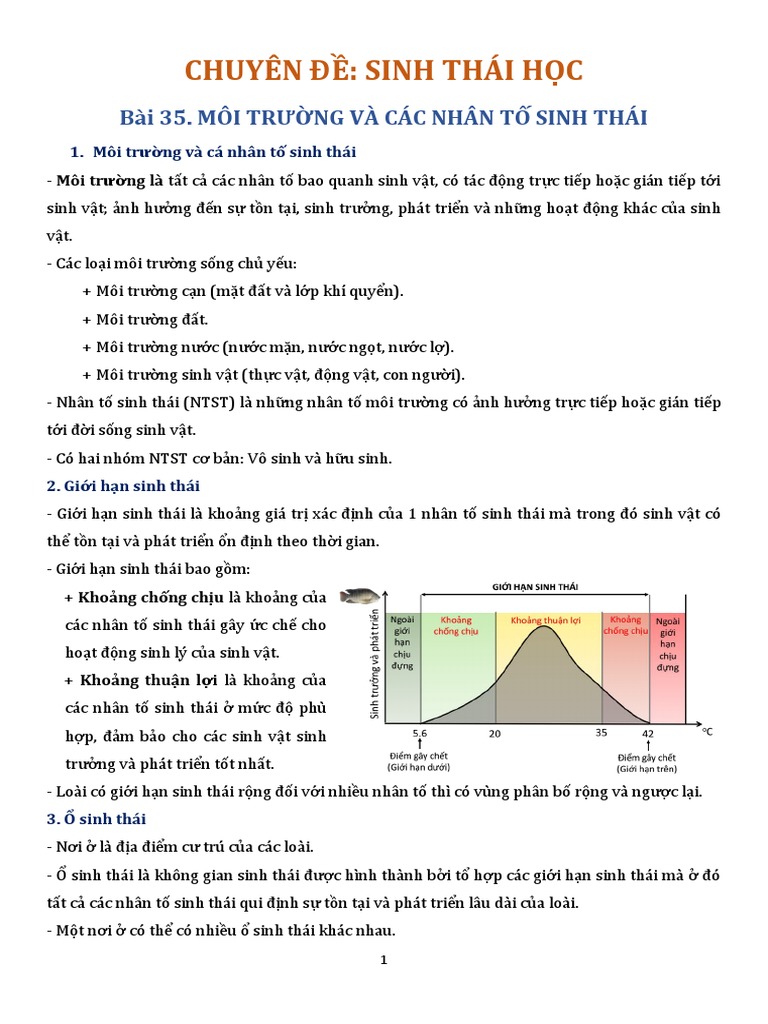 Sinh 12 LT SinhThai | PDF