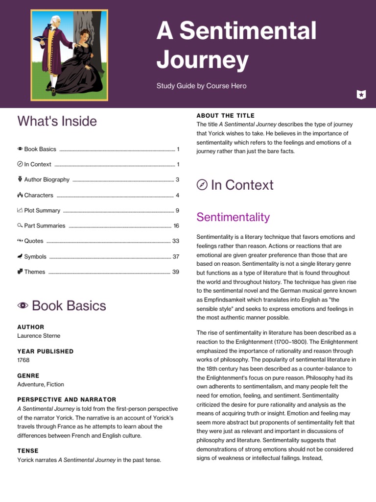 A Sentimental Journey | PDF | Laurence Sterne | A Sentimental Journey ...