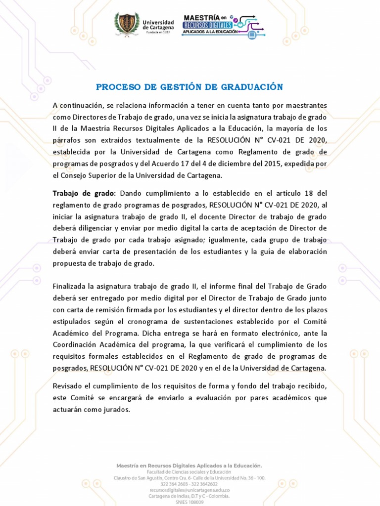 Instructivo Proceso de Graduación 2023 - 2.0 | PDF