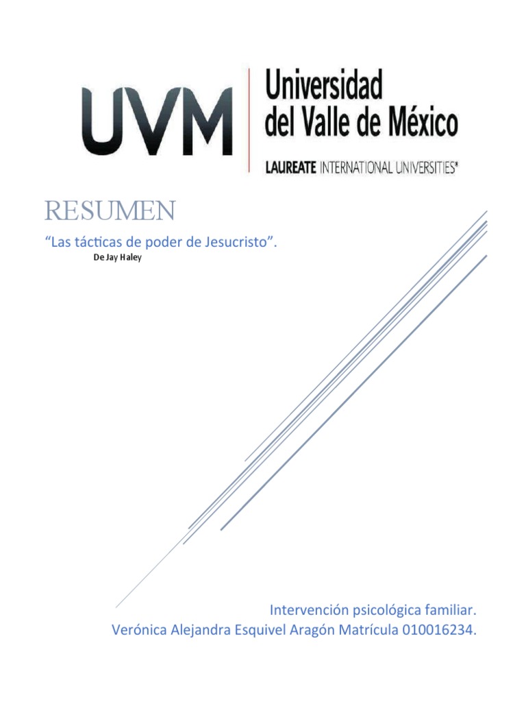 Las tácticas de poder de Jesucristo según Jay Haley | PDF ...