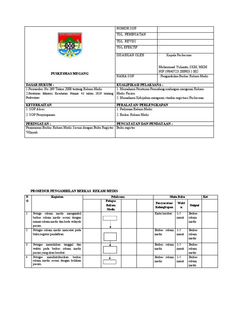 SOP Pengambilan BRM | PDF