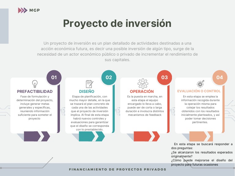 Etapas Del Proyecto De Inversión Pdf Economias