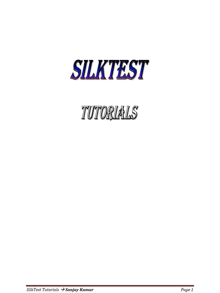Silk Test | PDF