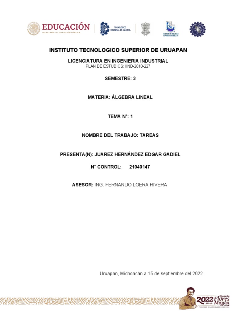 Portada de Algebra Lineal | PDF