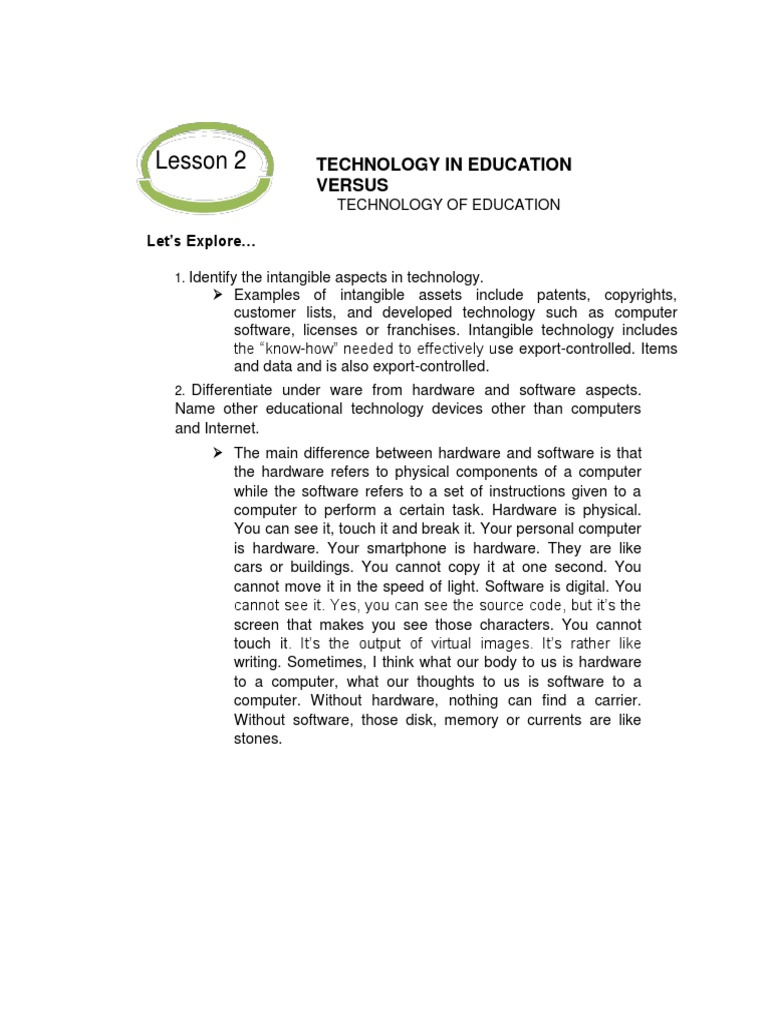 Ttl-Lesson 2 | PDF | Software | Computer Hardware