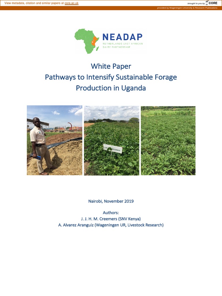Forage Production in Uganda | PDF | Agriculture | Hay