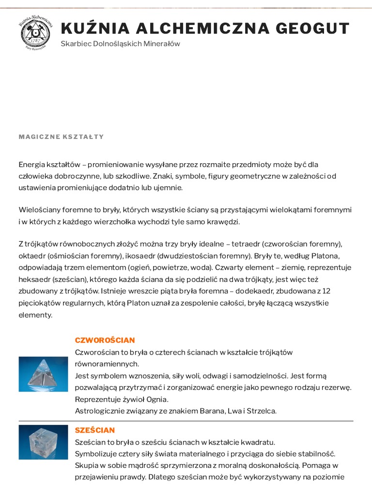Magiczne Kształty - Kuźnia Alchemiczna GeoGut | PDF