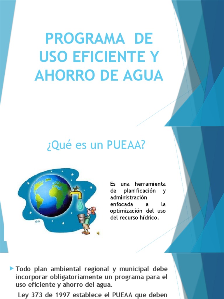 Programa de Uso Eficiente y Ahorro de Agua | PDF | Agua | Riego