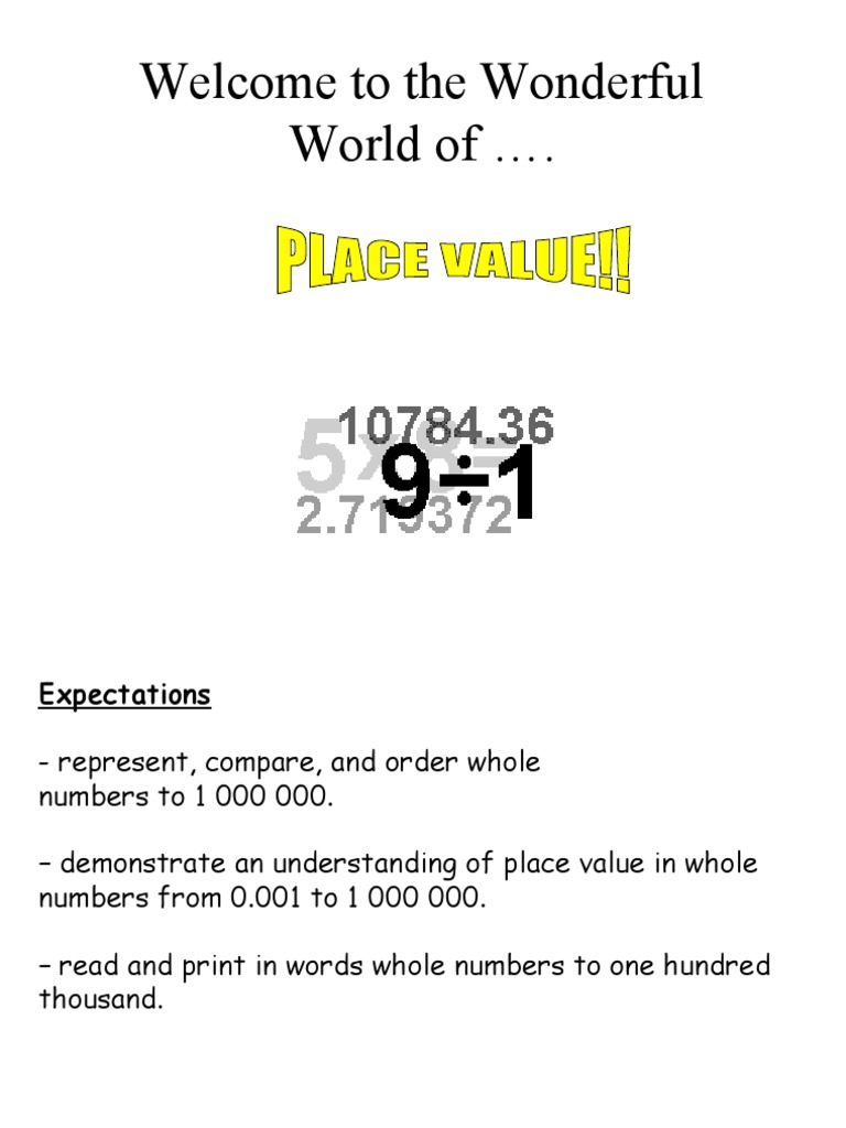 6th Grade Place Value Explained | PDF | Numbers | Communication