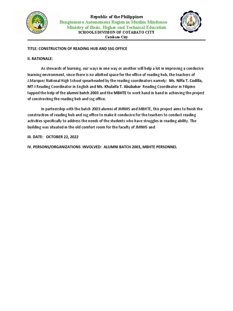 Reading Hub Construction Project | PDF