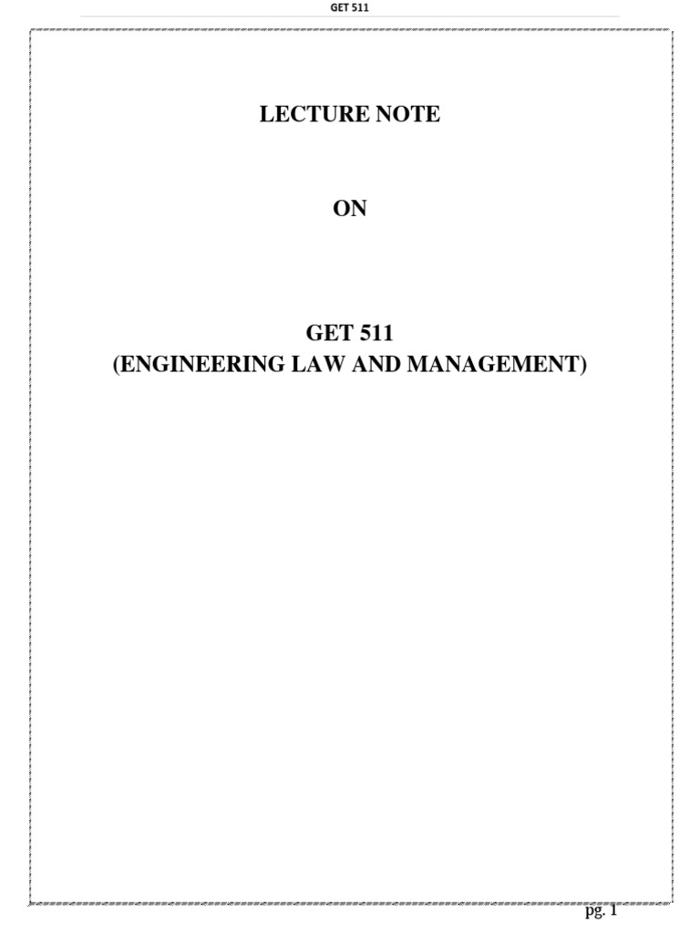 Get 511-Engineering Law and MGT Note | PDF | Offer And Acceptance ...