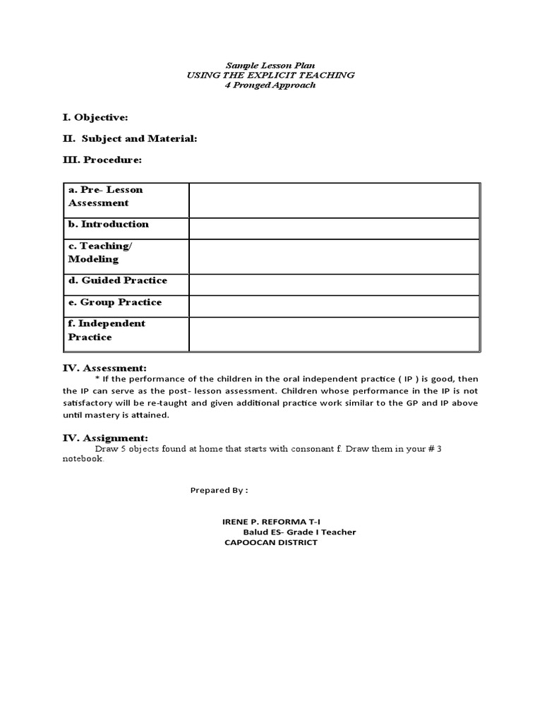 Explicit Teaching | PDF