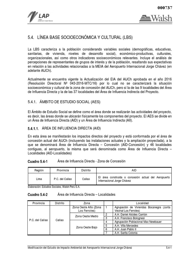 Cap 05.4 Línea de Base Social | PDF