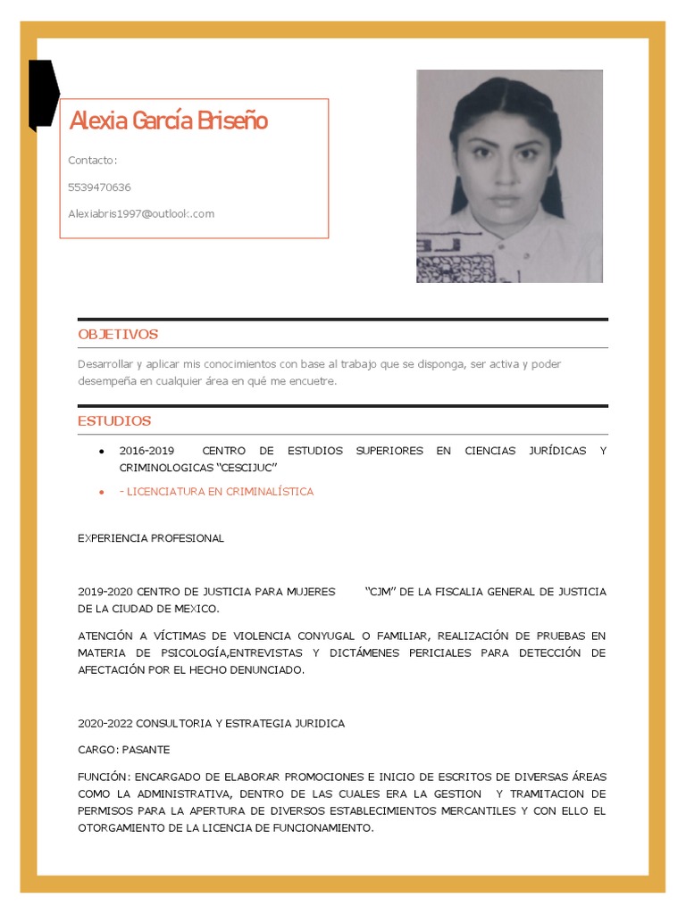 Currículum Alexia García Btiseño | PDF