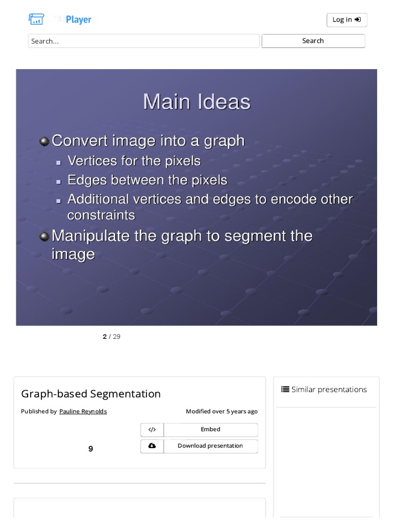 Graph Based Segmentation Ppt Download Pdf Image Segmentation Vertex Graph Theory 