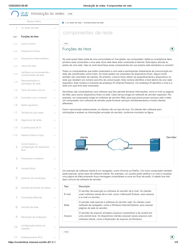 Componentes fundamentais de uma rede | PDF | Rede de computadores ...