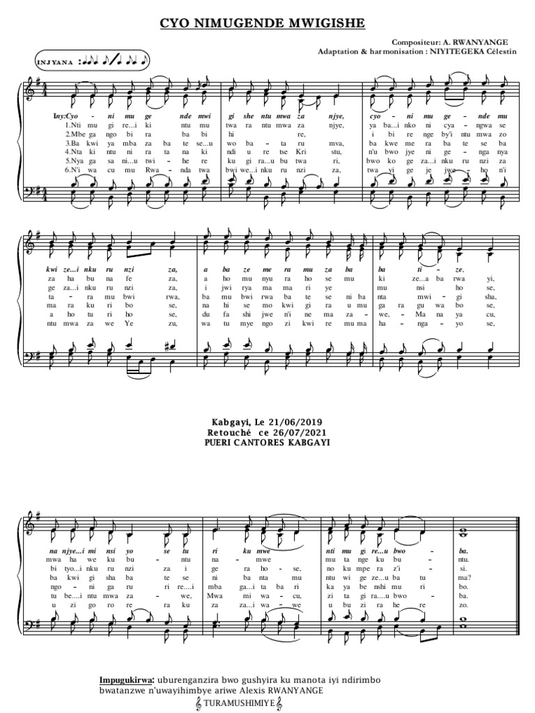 Cyo Nimugende Mwigishe | PDF